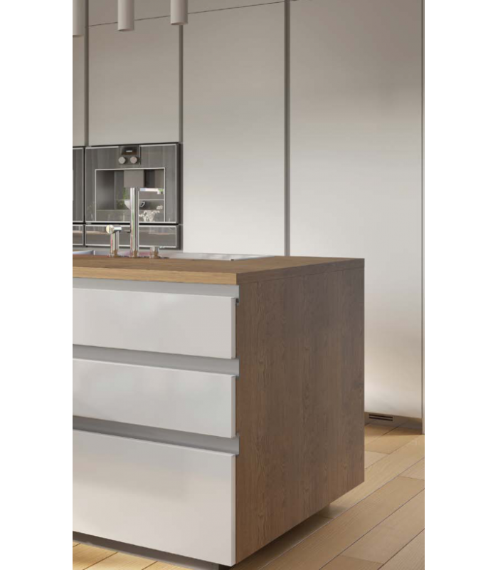 Profil aluminiowy system bezuchwytowy VELLO z funkcją LED, C, biały ...